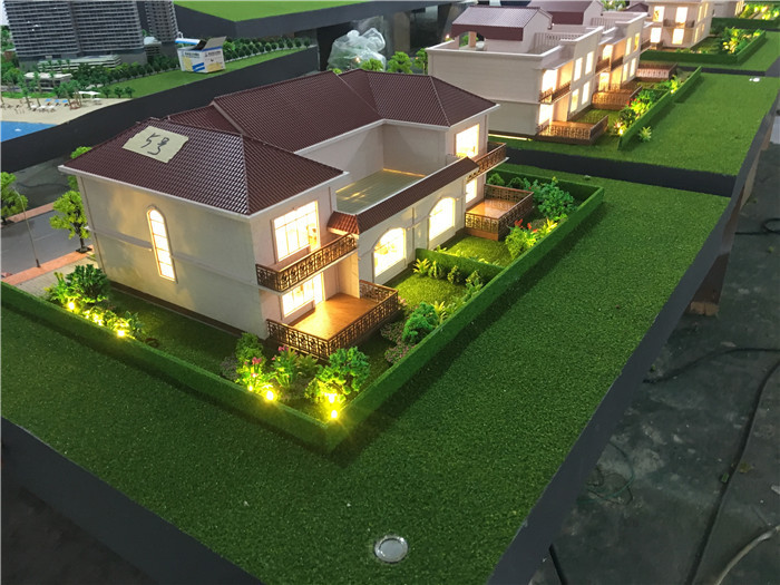 1/50 villa simple 3Dmodel Maquette miniature d'échelle avec la lumière ...